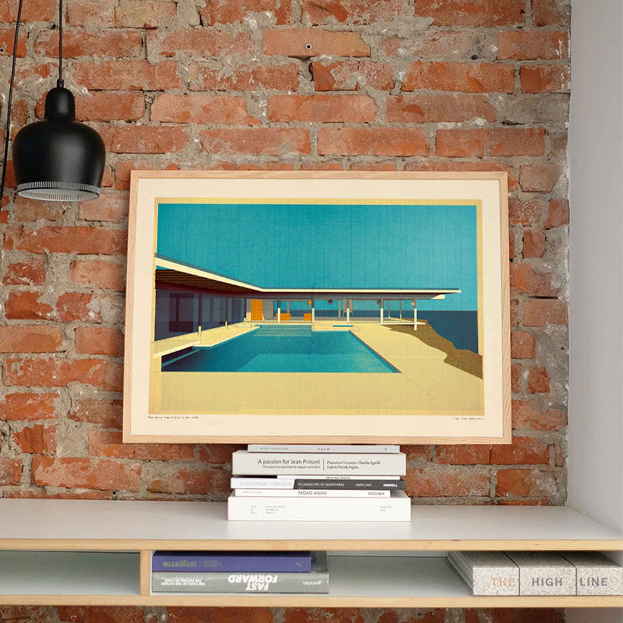 PSTR studio アートポスター 50×70cm Pierre Koenig, Stahl Case Study House 1959 – CHLOROS