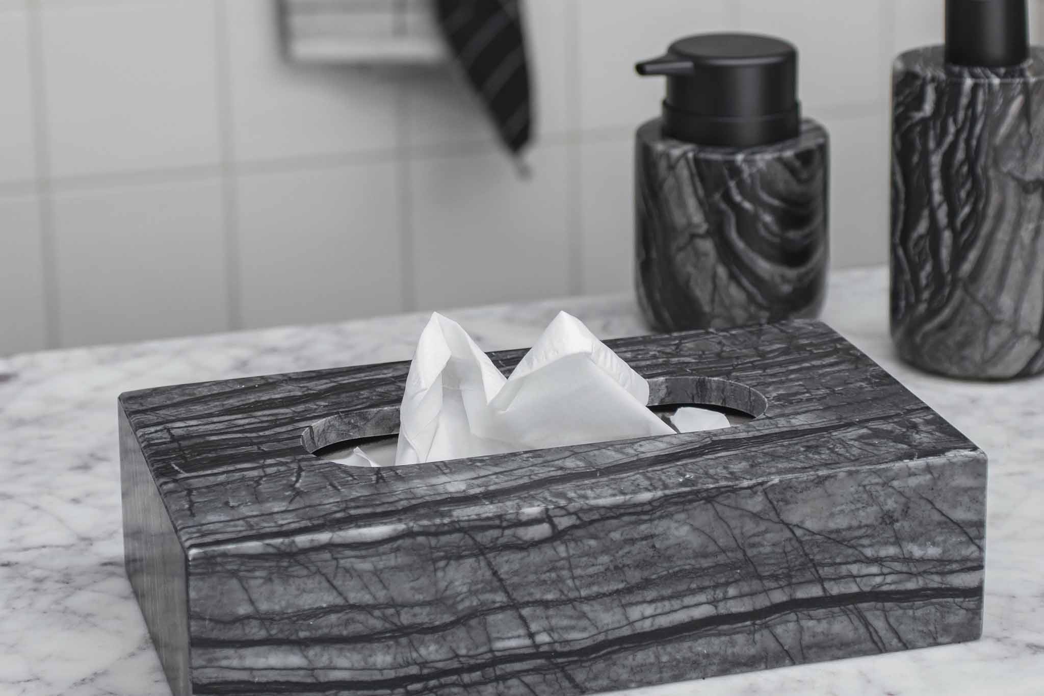 スタイリッシュな大理石のティッシュカバー – CHLOROS