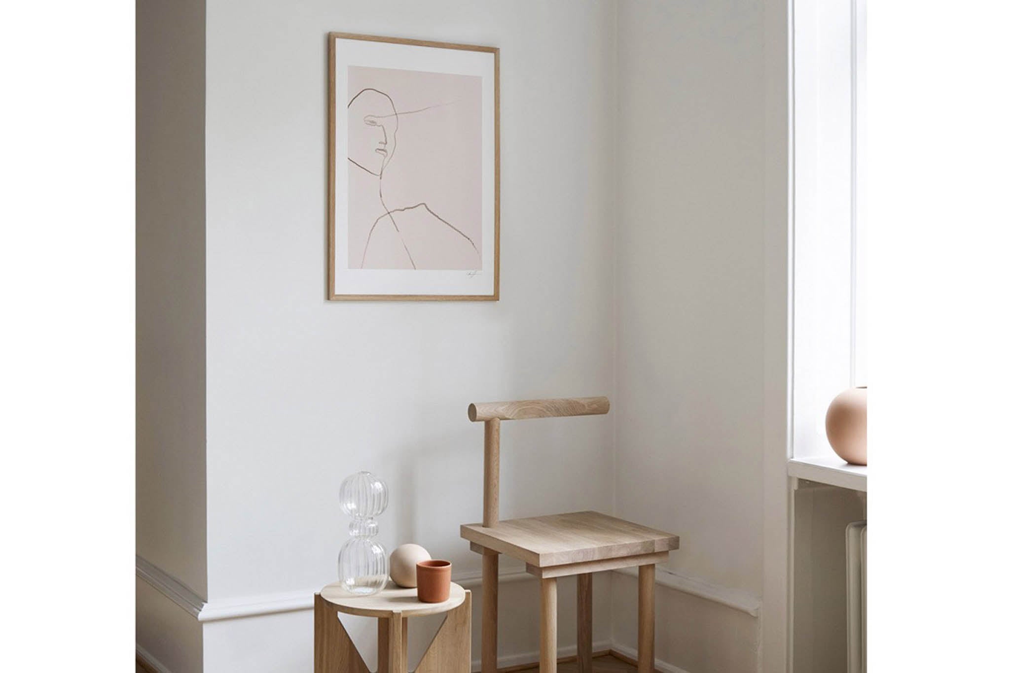 オーク無垢材 フレーム幅の細いポスターフレーム/額縁 50×70cm – CHLOROS