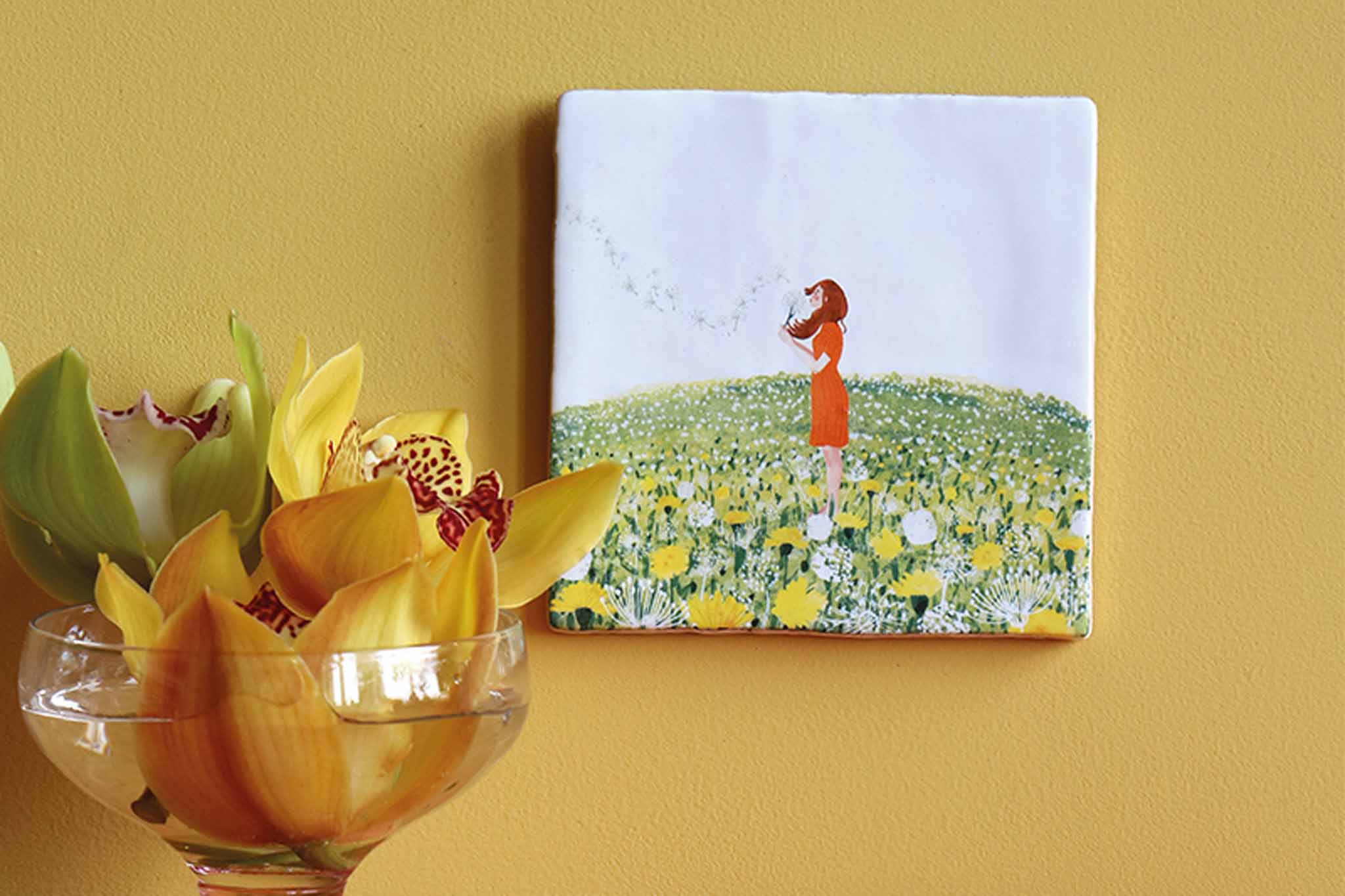 オランダ製セラミックタイル/陶板/ウォールデコレーション I have one wish Mサイズ（13×13cm） – CHLOROS