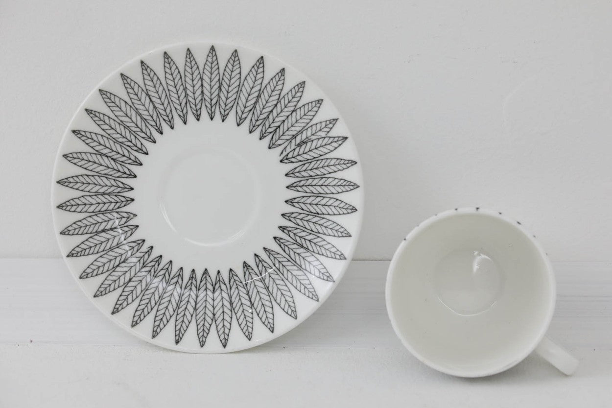 Stig Lindberg スティグ リンドベリ SALIXサーリックス コーヒーカップソーサー グレー – CHLOROS